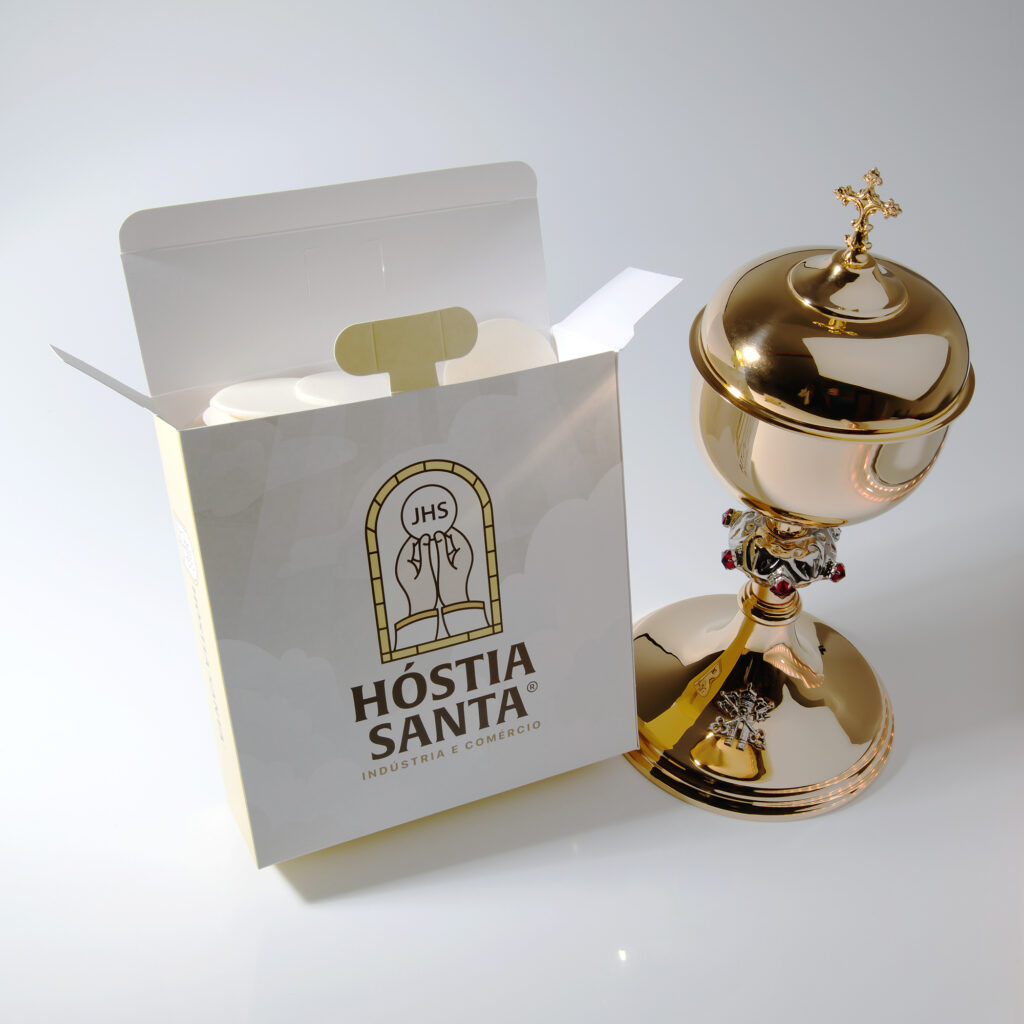 Hóstia Celebrante 16cm Caixa com 10 Unidades - Fábrica de hóstias ...